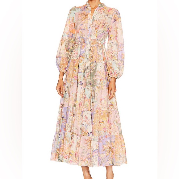 Zimmermann | Dresses | Zimmermann Cira Tiered Cotton Maxi Button Down ...